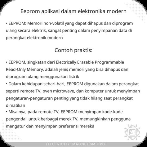 EEPROM Aplikasi Dalam Elektronika Modern