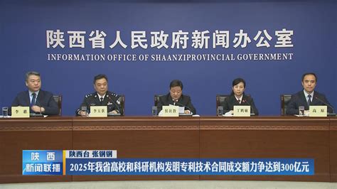 2025年我省高校和科研机构发明专利技术合同成交额力争达到300亿元 陕西网络广播电视台