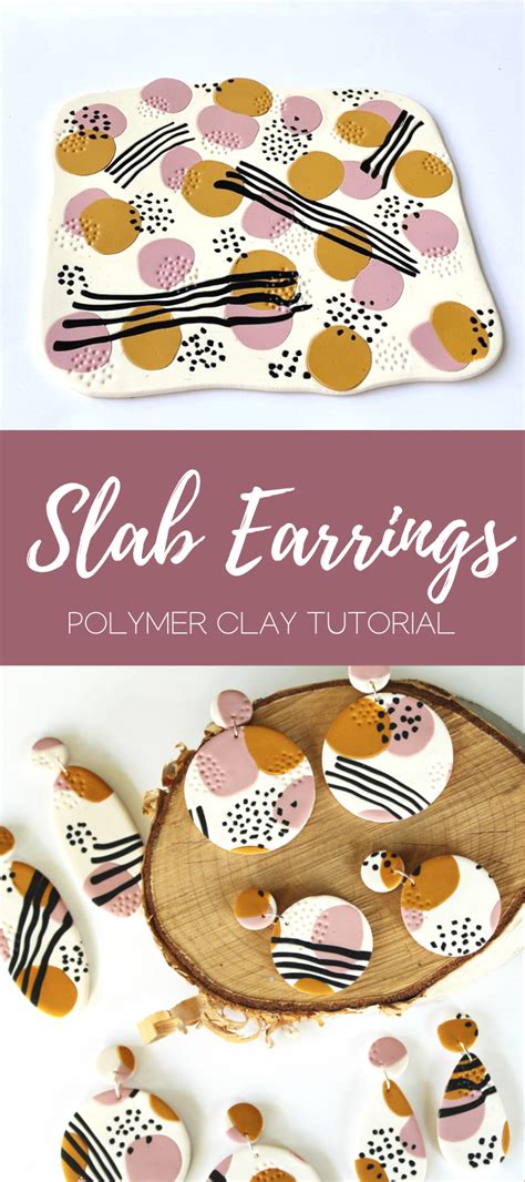 Video Polymer Clay Slab Earrings Tutorial My Vian