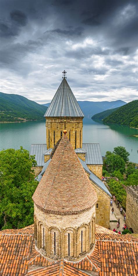 Завантажити шпалери на робочий стіл ПК Грузія Замок Створено Людиною Архітектура Фортеця