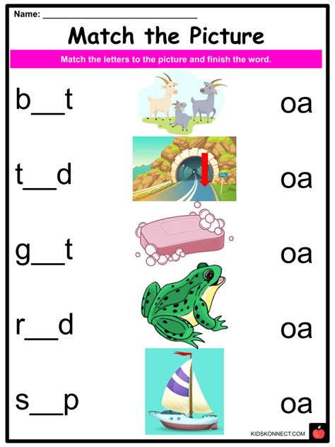 Oa And Oe Worksheets