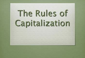 Capitalization Rules Powerpoint Presentation Capitalization Rules Powerpoint Presentation