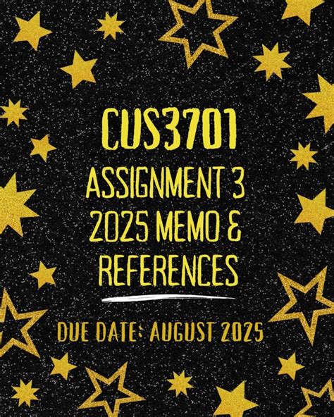 Cus3701 Assignment 3 2025 Complete Answers Due Date 8 August 2025