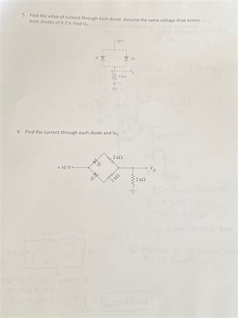 Solved Find The Value Of Current Through Each Diode Assume