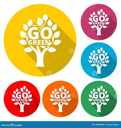 Go Green Tree Stock Vector Illustration Of Emotion
