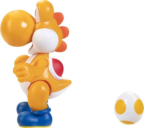 Super Mario Yoshi Laranja Action Figure Oficial Shoptoys Brinquedos E