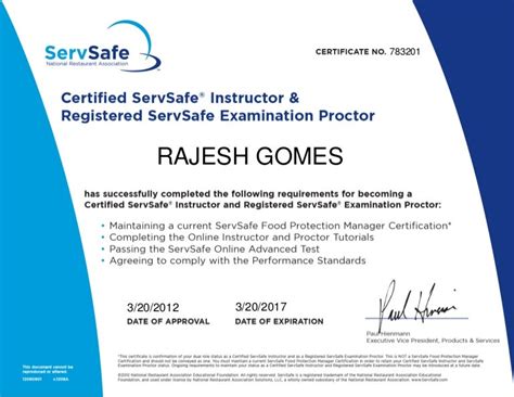 Servsafe Certificate Template