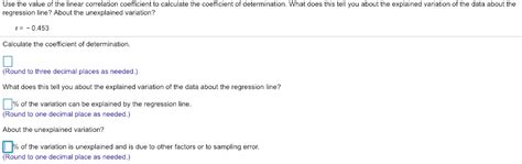 Solved Use The Value Of The Linear Correlation Coefficient Chegg