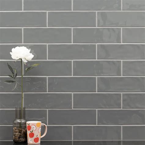 Urbano Graphite Bullnose 4x12 Glossy Ceramic Wall Tile Msi