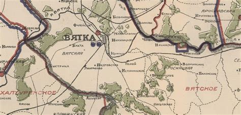 Карта лесов Вятской губернии 1924 года Старые карты России