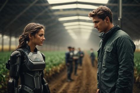 Premium Photo Future Farming Robot Farmers Represent Agriculture Technology And Farm