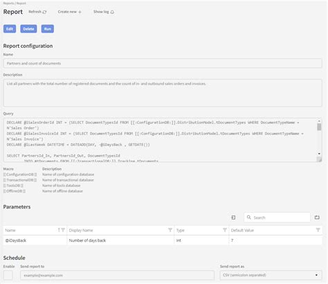 Create Edit Delete Or Schedule A Report