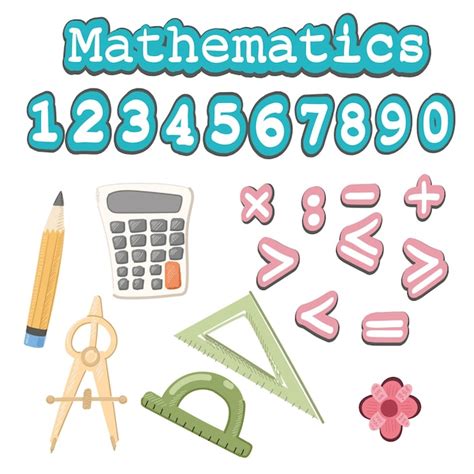 Premium Vector Set Of Math Icons Isolated On White Background Vector
