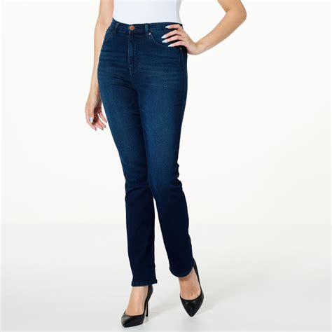 Dg2 By Diane Gilman Virtual Stretch Denim Straight Leg Jean Hsn