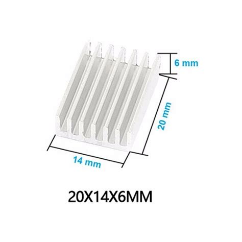 Aokin 20pcs 알루미늄 방열판 라디에이터 모듈 Hdd Ram Cpu 용 전자 칩 냉각 핀 방열판 Gpu 방열