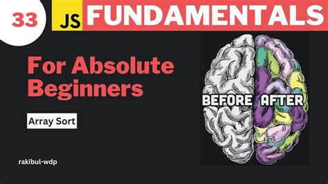 33 How To Sort An Array Sorting An Array Javascript Bangla Tutorial Youtube