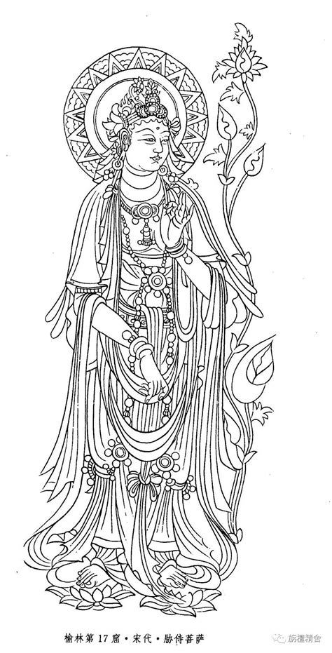敦煌壁画线描高清大图 敦煌壁画线描 敦煌人物线描画 第4页 大山谷图库