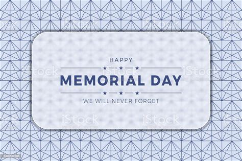 흐릿한 유리 요소와 추상적 인 기하학적 배경이있는 해피 현충일 배너 디자인 레이아웃 애국적인 배경을 가진 휴일 템플릿 간단한 벡터 일러스트 레이 션 Eps 10 개념에 대한