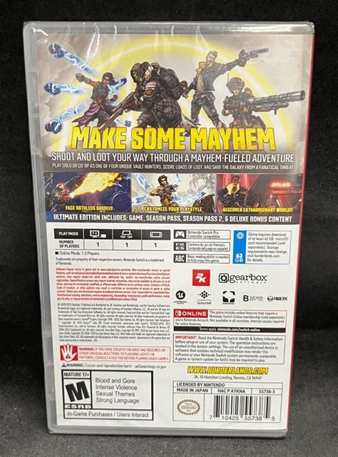 Borderlands 3 Physical Requires 62gb Of Downloads Per The Back Of The