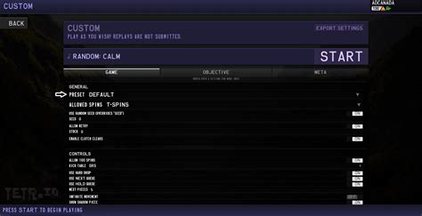 Custom Game Room Setting Presets · Issue 489 · Tetrio Issues · Github