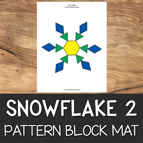 Snowflake Pattern Block Mats Prekinders Preschool Activities Snowflake Pattern Block Mats Prekinders Preschool Activities