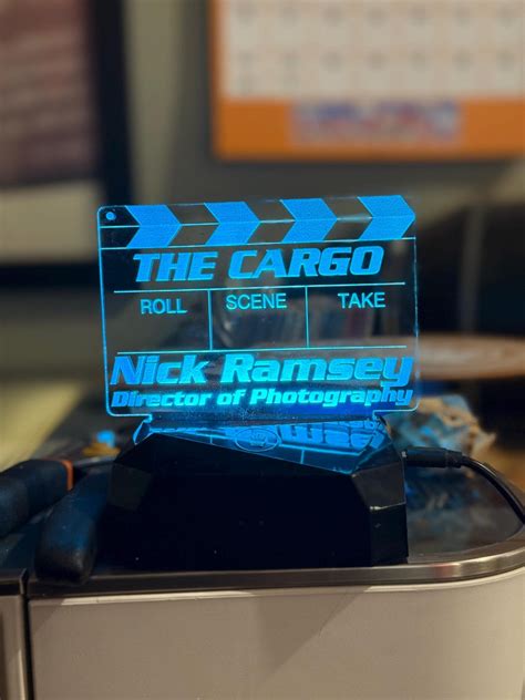 Custom Led Sign With Rgb Base Personalized Film Slate Design