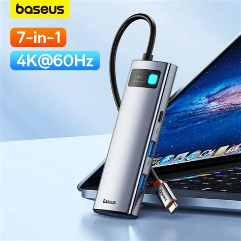 Jual Baseus 7 In 1 Usb Type C Hub Adapter Usb 3 0 4k 60hz Docking Station Usb 3 0 Pd 100w Type C