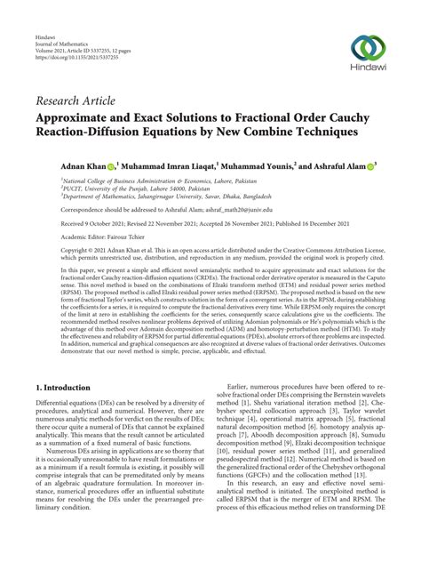 Pdf Approximate And Exact Solutions To Fractional Order Cauchy