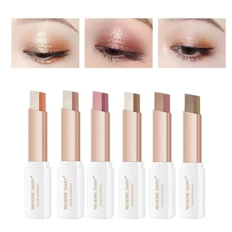 투톤 아이 섀도우 레이지 아이섀도우 스틱 쉬운 컬러 그라데이션 새로운 디자인 방수 지속적인 아이 섀도우 스틱 화장품 Tslm1아이 섀도우 Aliexpress