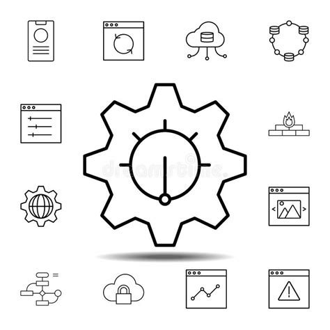 dashboard design icon simple outline vector of web design development
