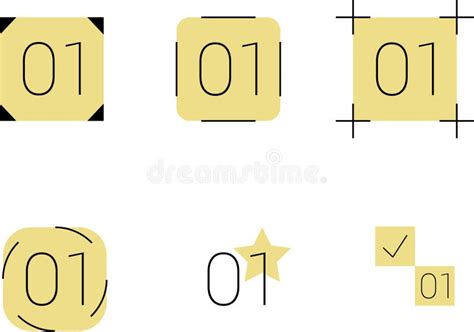 Simple Flat Frames Vector Illustrations Stock Illustration