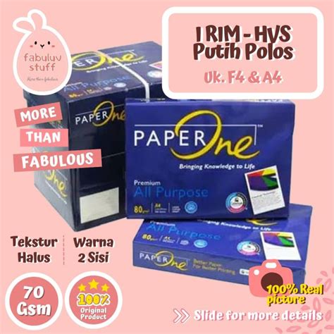 500 Lembar Kertas Hvs 1 Rim 70 Gsm F4 A4 Lazada Indonesia