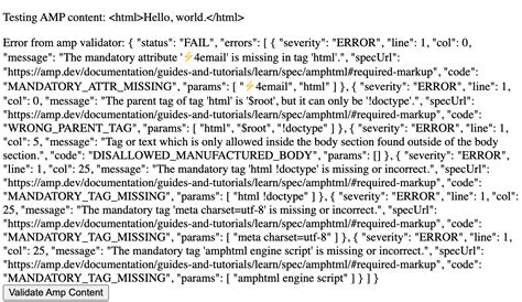 Getting An Error While Using Amp Html Validator Package · Issue 38401
