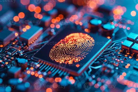 Fingerprint Scanner Digital Footprint Computer Security Safety Tracking Transparency Biometrics