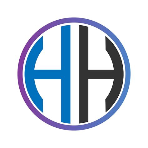 Hh 로고 디자인 프리미엄 벡터