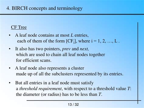 Ppt The Birch Algorithm Powerpoint Presentation Free Download Id 3198881