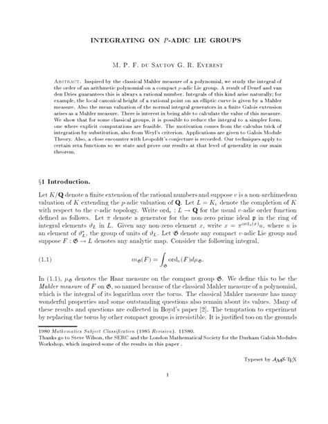 PDF Integrating On P Adic Lie Groups