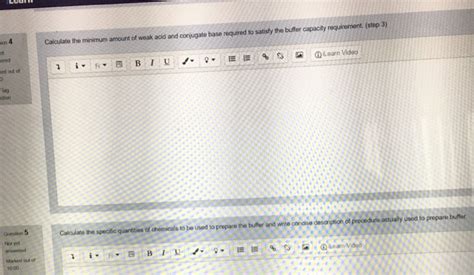 Assignment Prepare A Buffer Solution That Has The