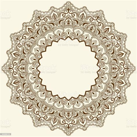 벡터 장식 라운드 레이스 다 마스크와 독특한 요소와 멘디 스타일입니다 동양 전통 장식 복잡 하 게 얽힌 모양의 라운드 컬러 꽃