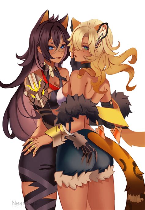 Dehya And Xilonen Genshin Impact Drawn By Bynearreya Danbooru