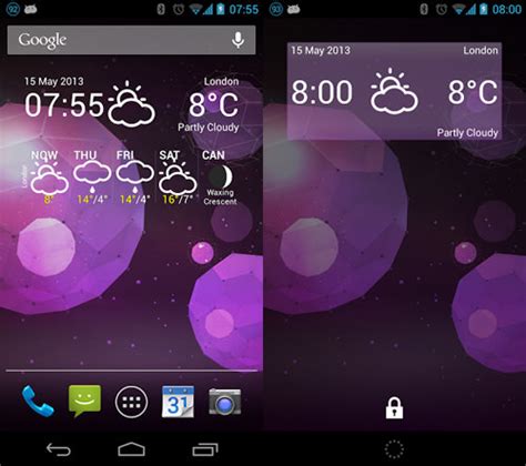 20 Beautiful Weather Widgets For Your Android Home Screens