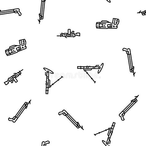 Weapon Gun Game Knife War Vector Seamless Pattern Stock Vector