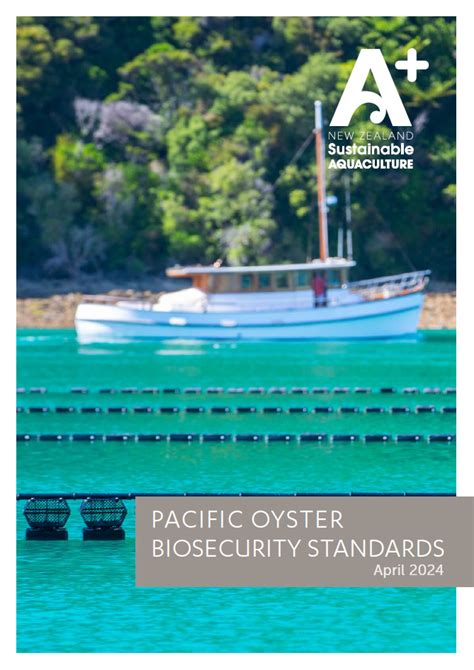 A Biosecurity A Plus New Zealand Sustainable Aquaculture Sustainable Management Framework