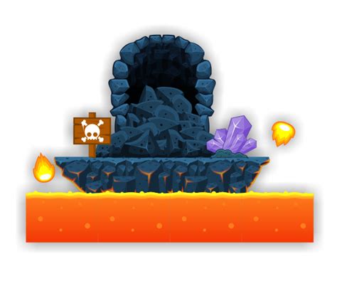 Lava Cave Platformer Tileset Game Art Partners