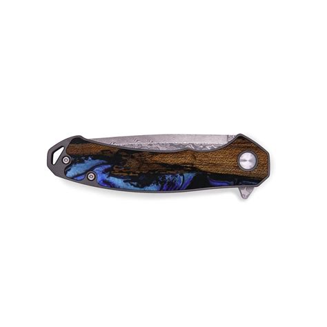Edc Woodresin Pocket Knife Jessica Purple 614890 Carved Knives