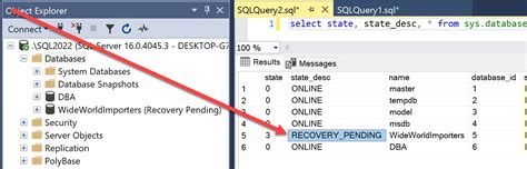 How To Fix Sql Server Database Stuck In Recovery Pending State