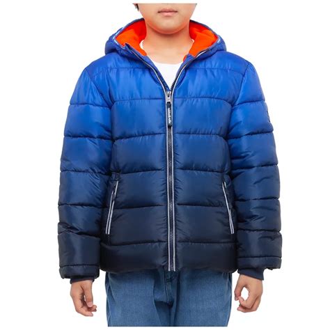 Rokkaandrolla Boys Heavy Winter Puffer Coat Bubble Jacket Blue Gradient