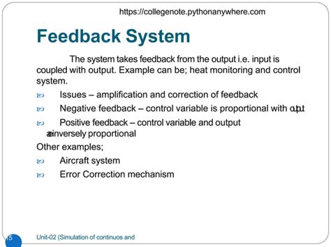 Unit 2 Simulation Of Continuous And Discrete System Pptx Physics Science