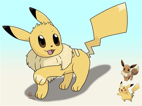Pokefusion Pikachu Eevee Eevachu By Animatedalex On Deviantart