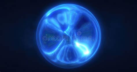 A Glowing Blue Orb With Fluid Swirling Patterns Inside Set Against A